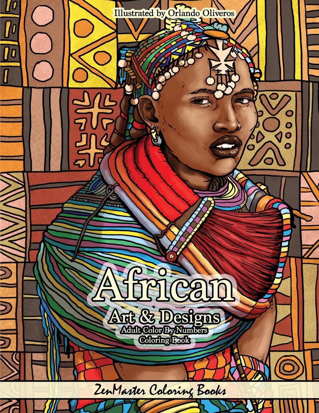 African Art and Designs Adult Color By Numbers Coloring Book: Color By ...